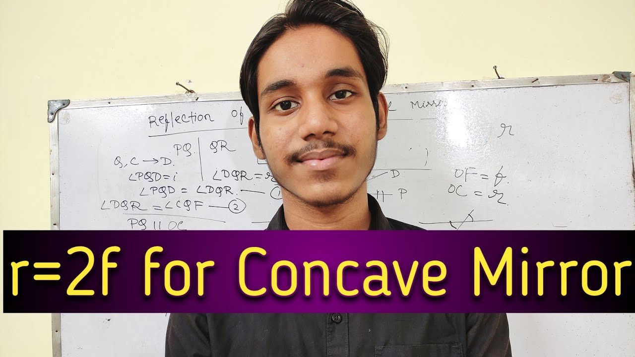 Relation between r and f for a Concave mirror|| Class 10th physics(in ...
