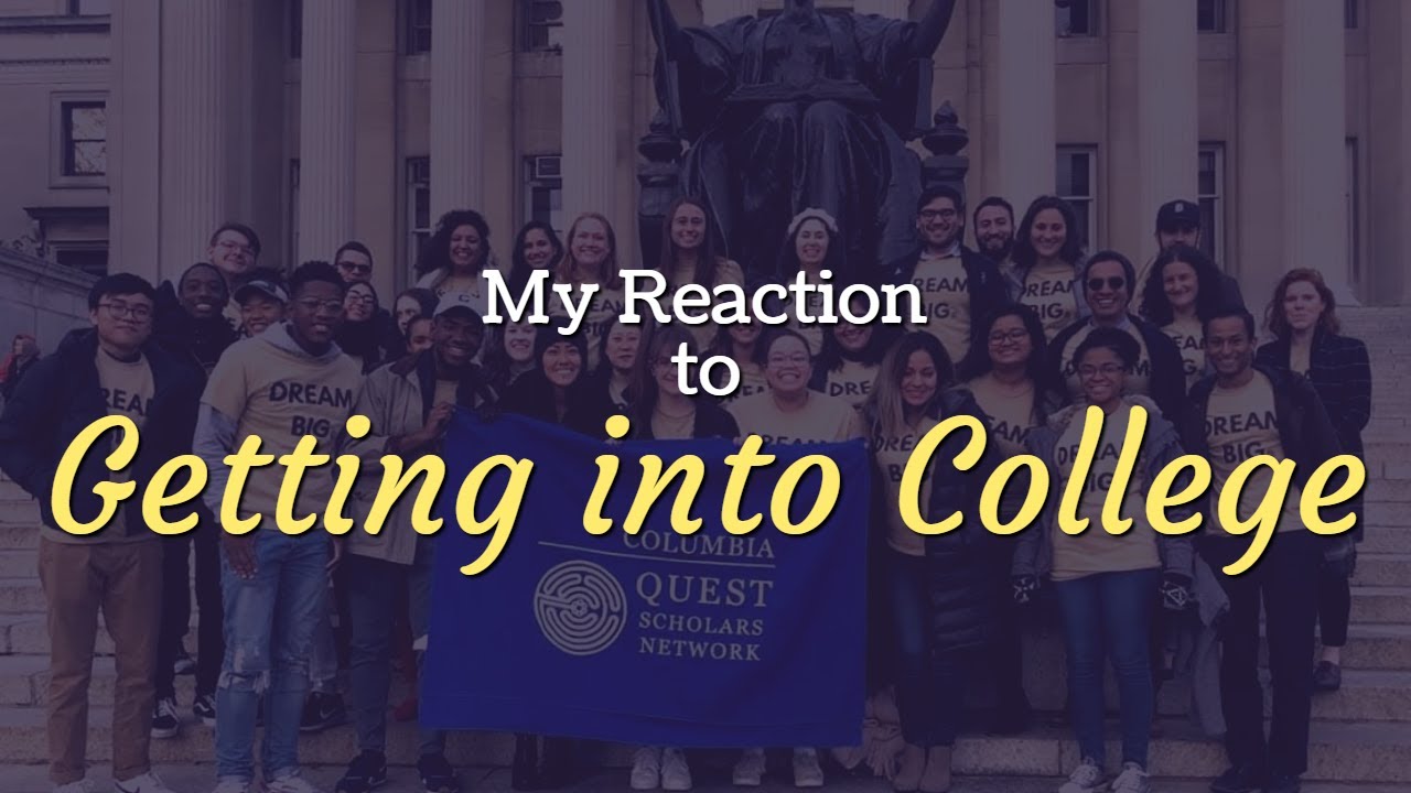 Getting into College REACTION | Scholarship Reaction | QuestBridge ...