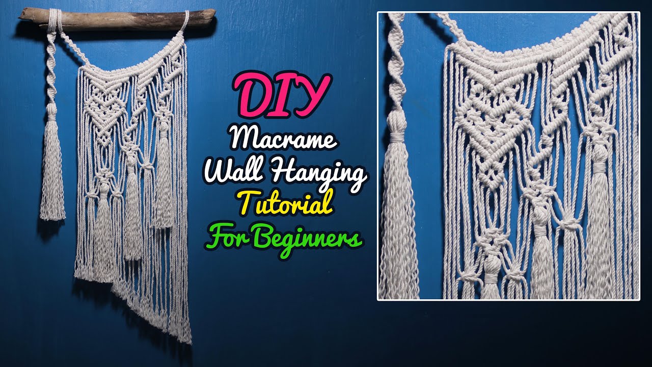 "Imperfect" Macrame Wall Hanging Tutorial | Easy DIY for Macrame ...