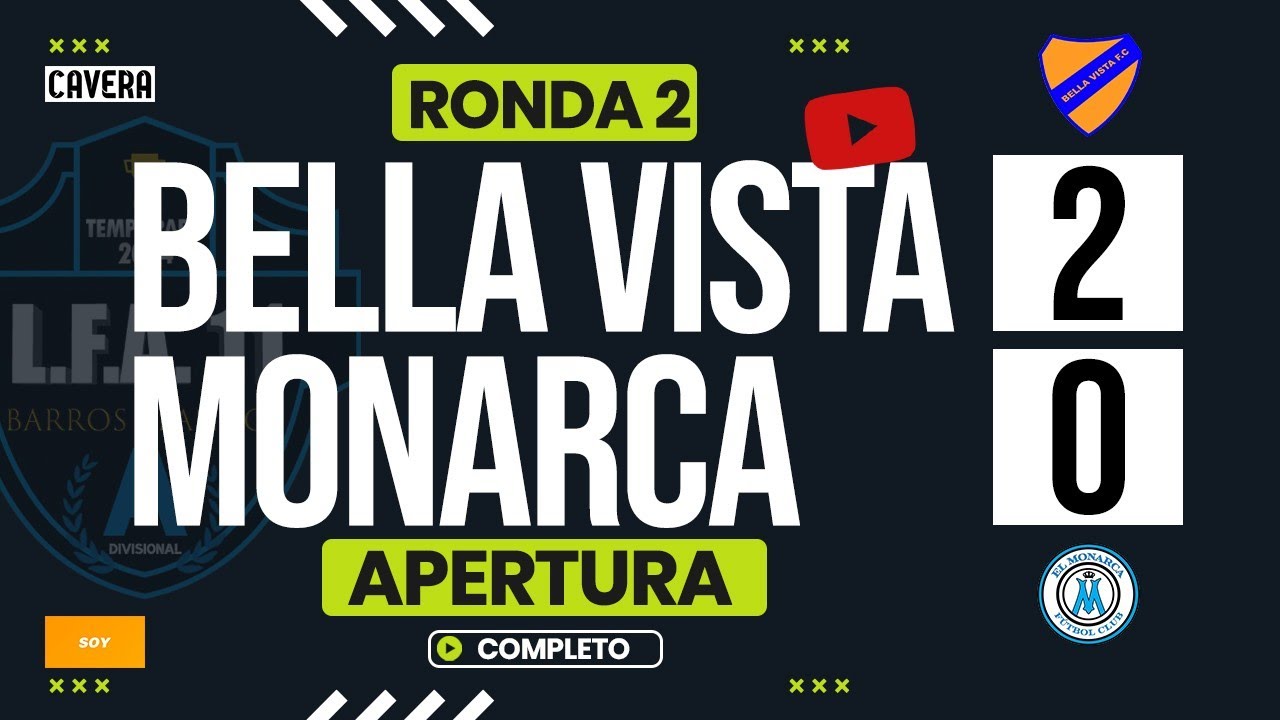 Bella Vista (2-0) Monarca | Ronda 2 Apertura 2024 - YouTube