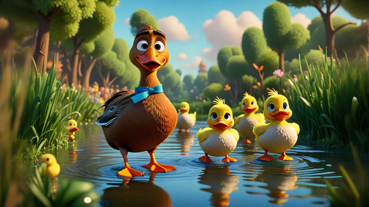 Six Dancing Ducks Go Quack Quack Quack | Counting and Animal | Nursery ...