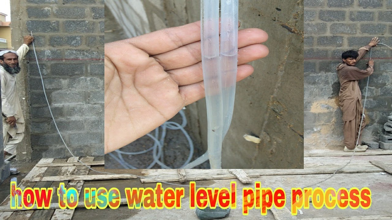 How to use a water level pipe for top leveling in house construction ...