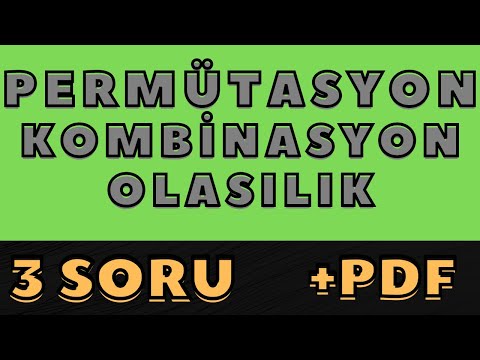 Permütasyon Kombinasyon Olasılık SINAVLIK 3 SORU TAHMİNİ !!!!! #YKS #DGS #KPSS #ALES