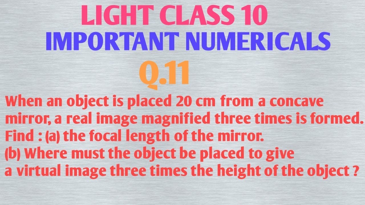 When An Object Is Placed 20 Cm From A Concave Mirror A Real Image