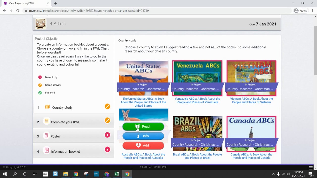 How to complete MyOn Projects - YouTube