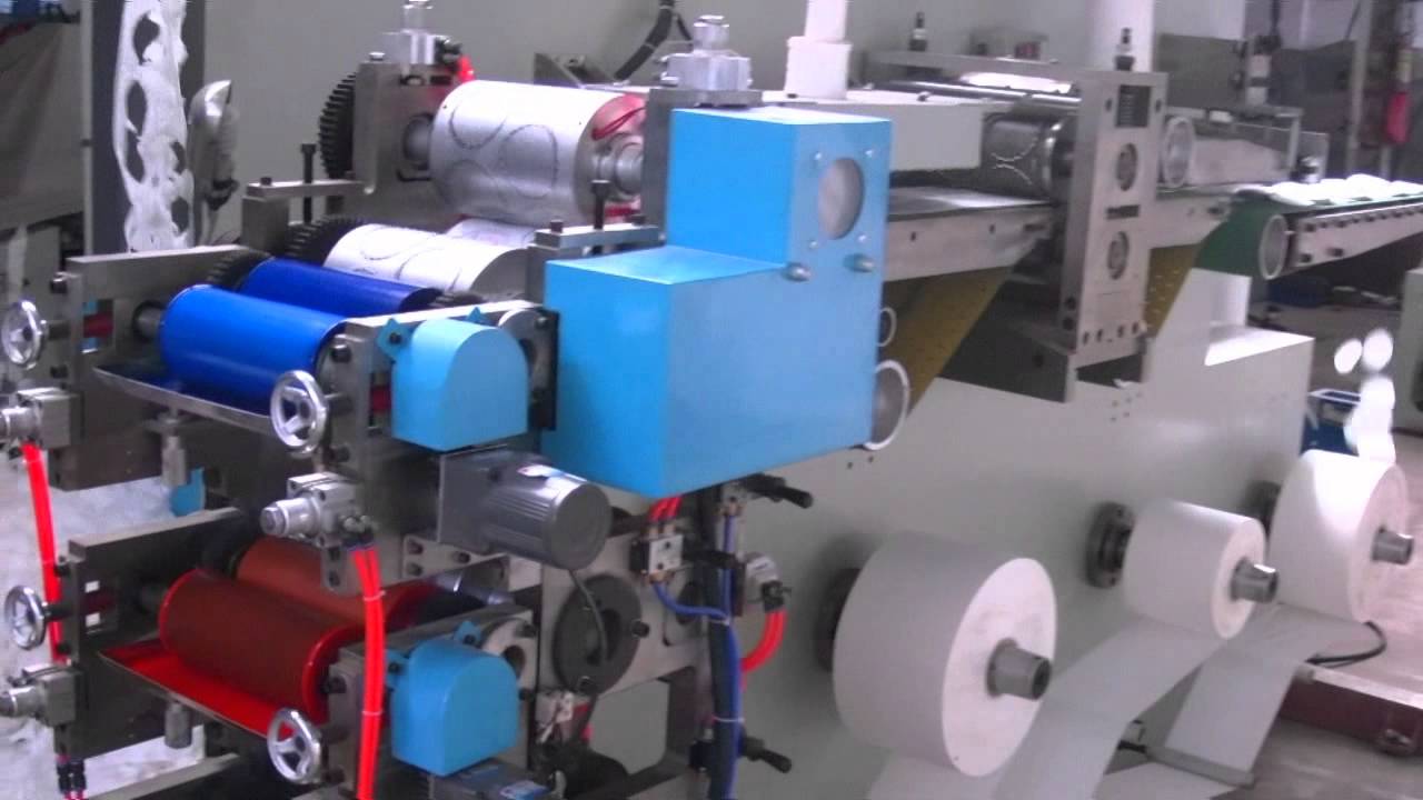Four color Printing Tissue Paper Cup Coaster Making Machine - YouTube