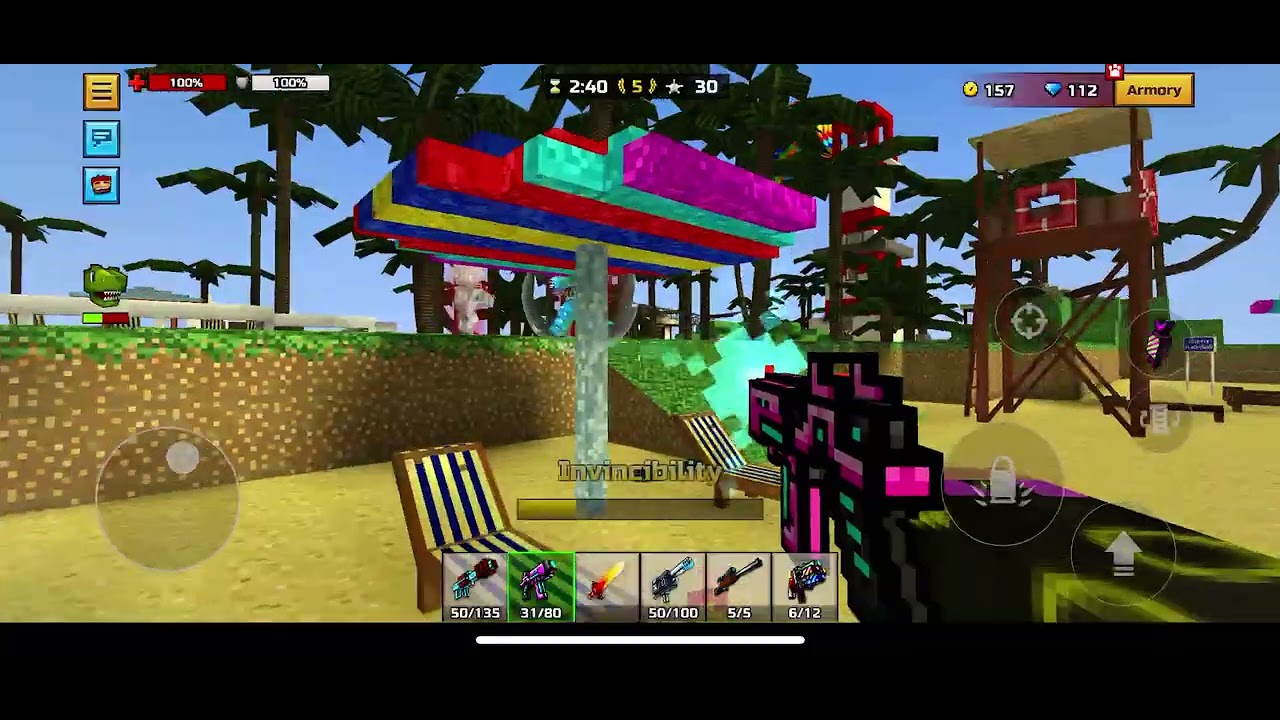 Pixel gun 3D. paradise resort tournament - YouTube