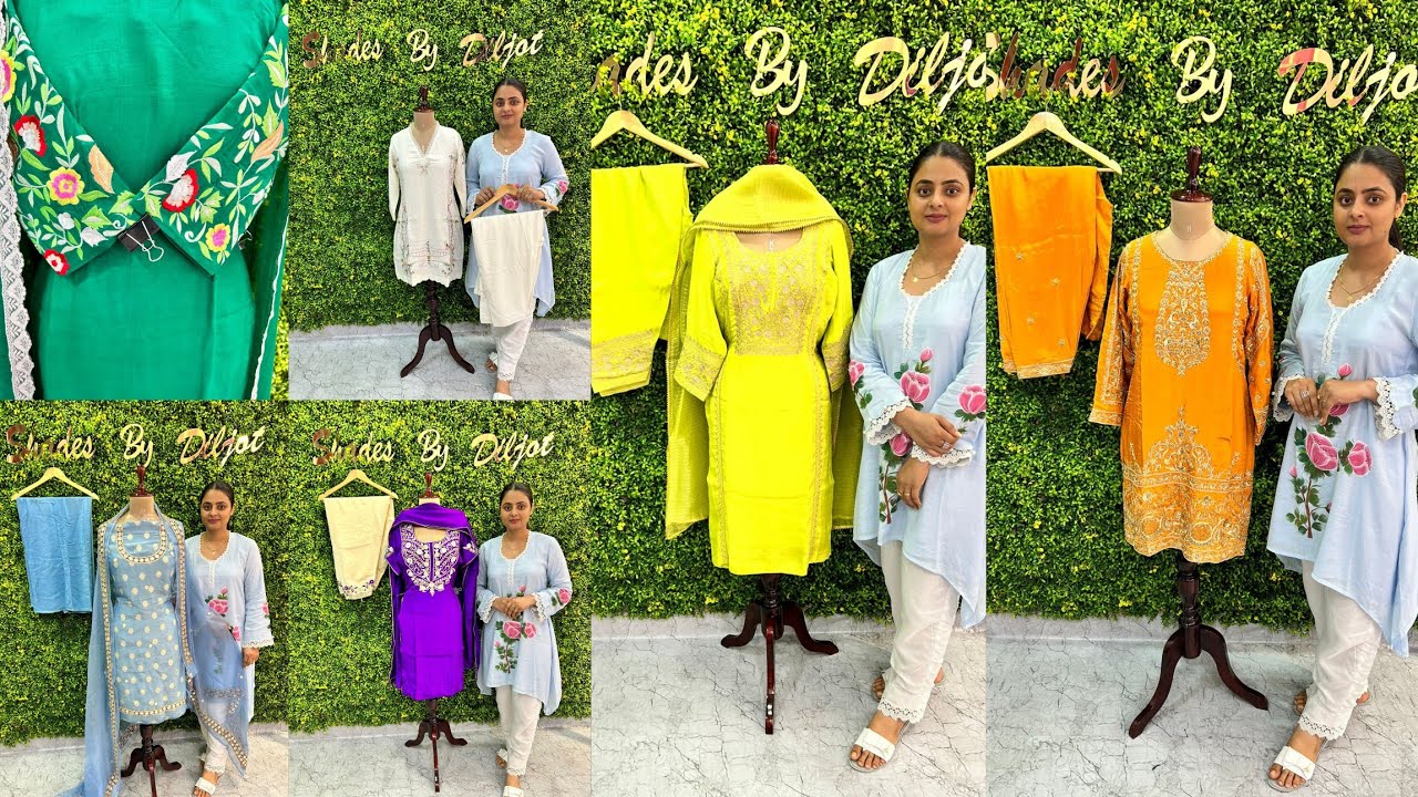 Handwork & Machine Work Suits || 8829800004 || Shades By Diljot ...