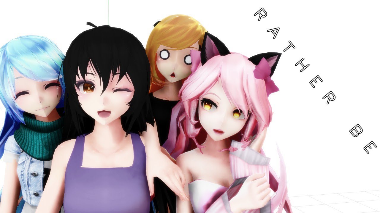 【MMDXAphmau】 Rather Be 【Aphmau｜Katelyn｜Lucinda｜Kawaii~Chan】 Accordi ...