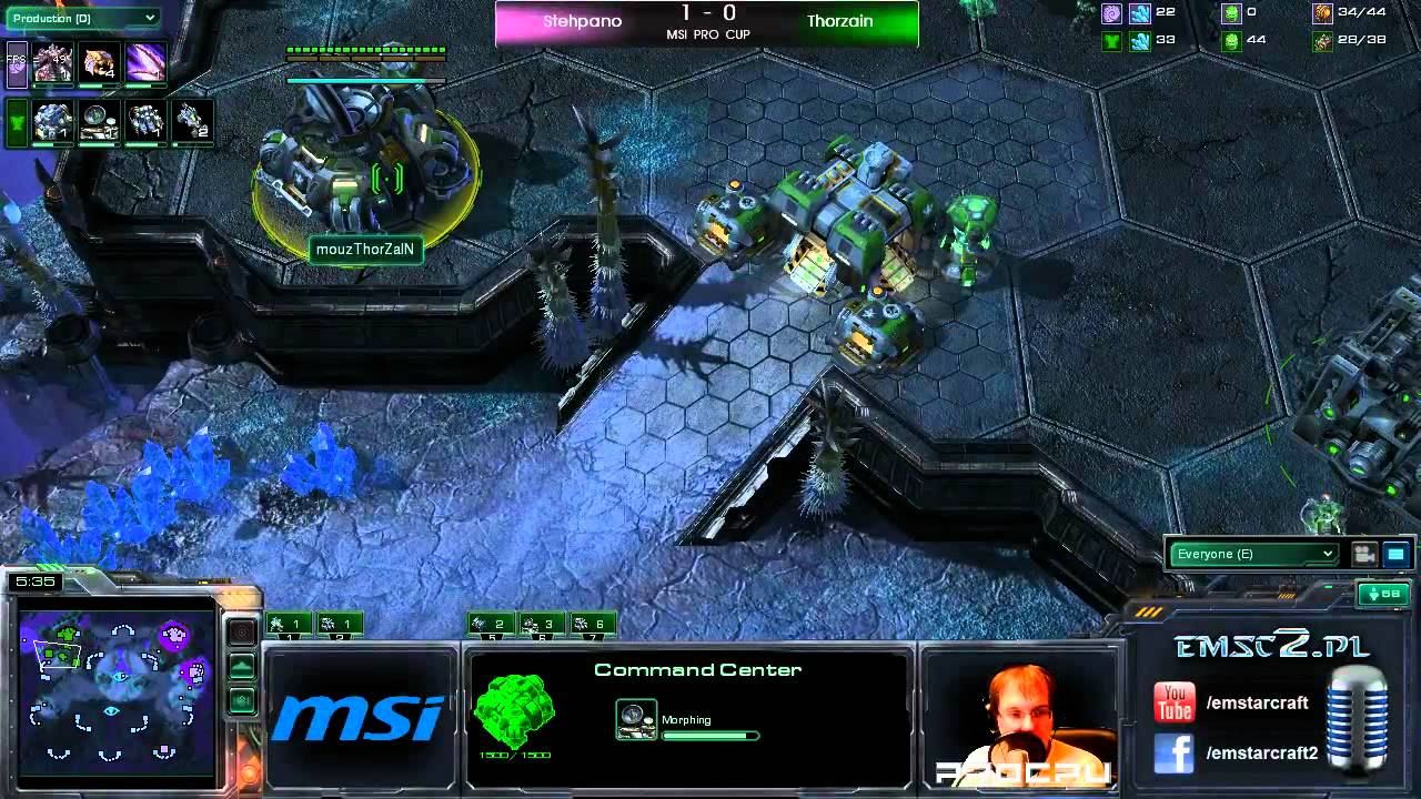 ZvT Stephano vs Thorzain Starcraft 2 polski komentarz - YouTube