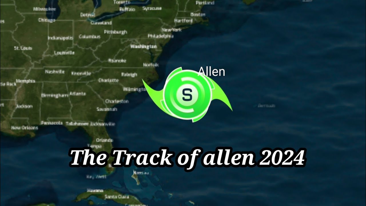 The Track of Tropical Storm Allen 2024 - YouTube