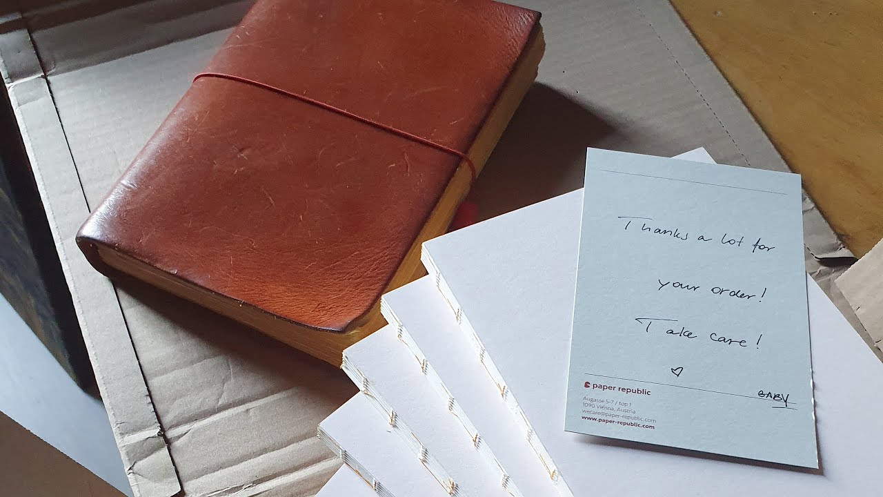 [customer's unboxing] Unboxing paper republic leather portfolio [a4 ...
