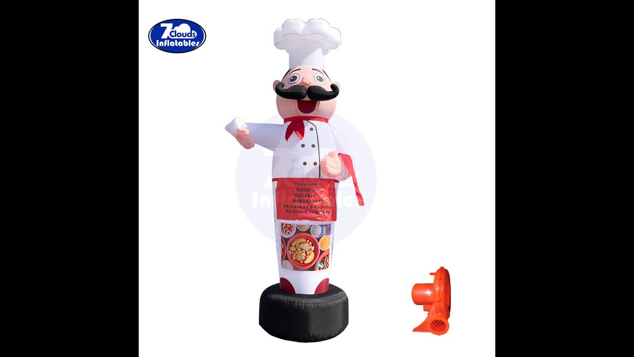 Inflatable Air Dancer Chef Costume! - YouTube
