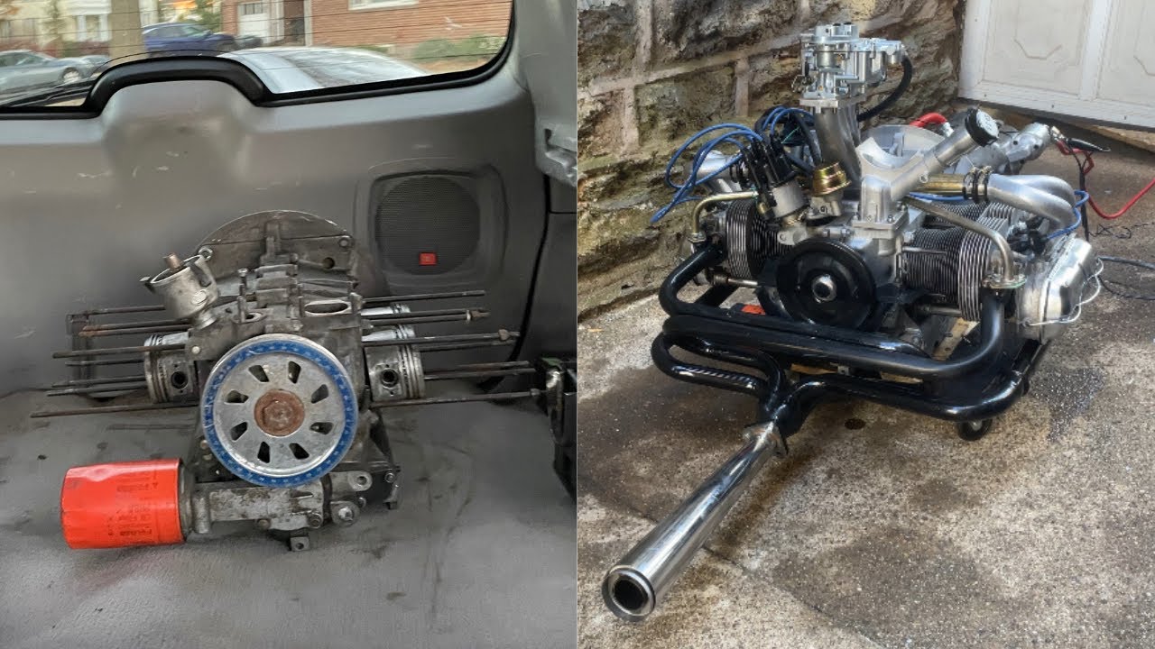 VW 1835cc Street Engine - Long Block Assembly & First Start - YouTube