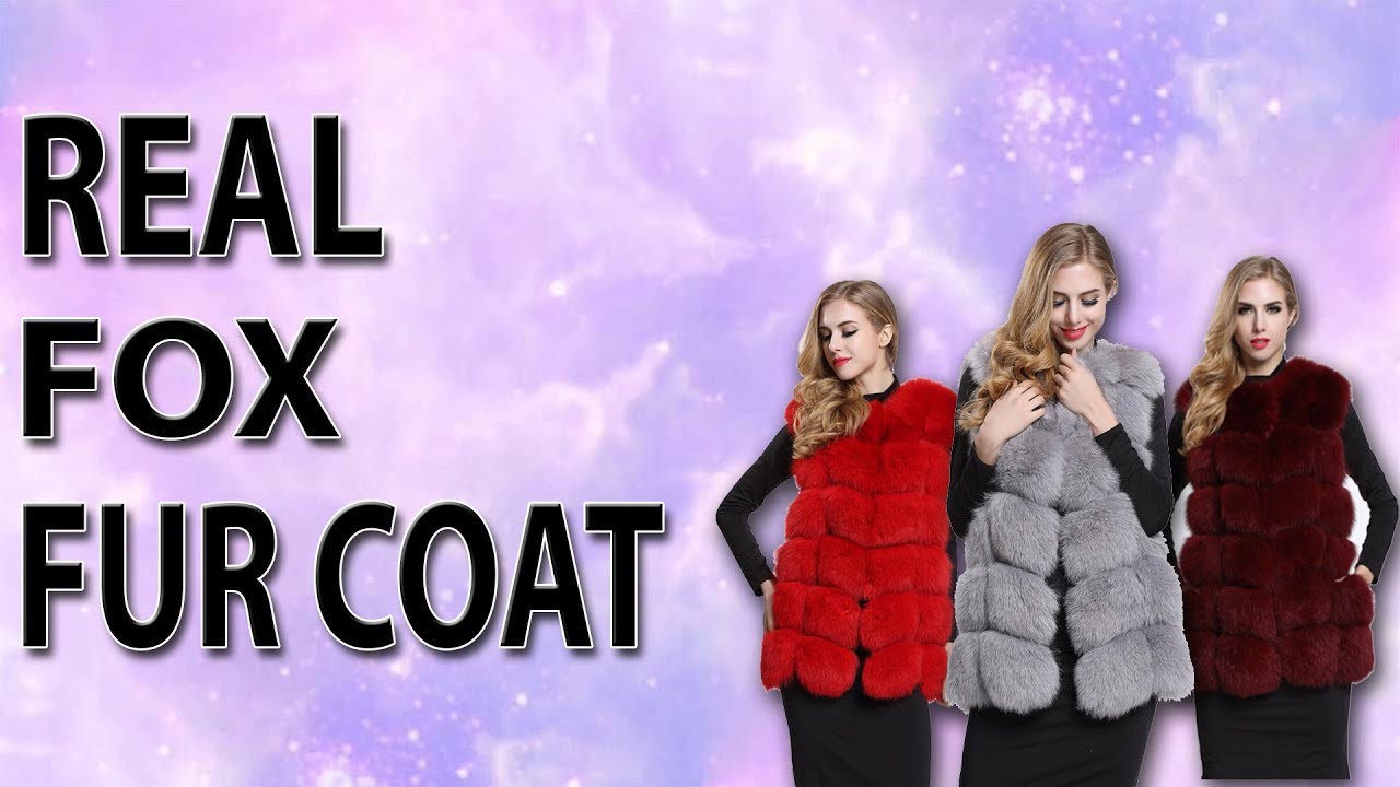 FURSARCAR Real Fox Fur Coat Women | Winter Natural Fur Genuine Leather ...