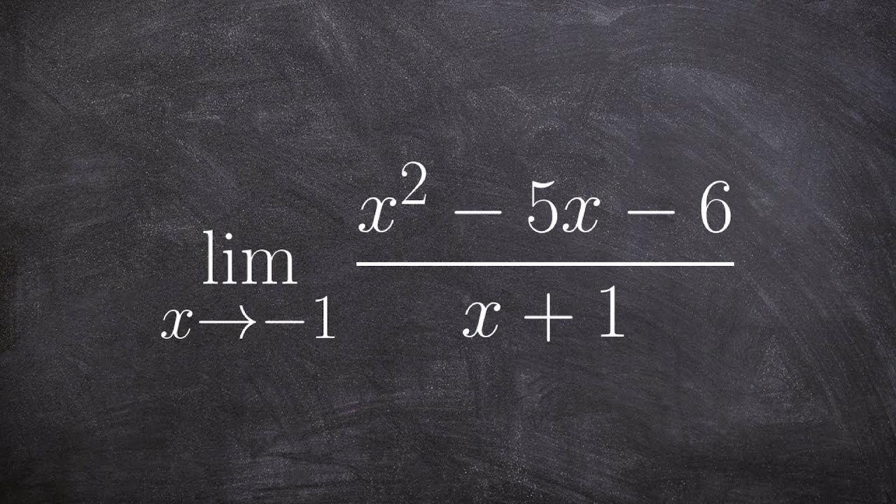 Learn how to evaluate a limit by factoring - YouTube