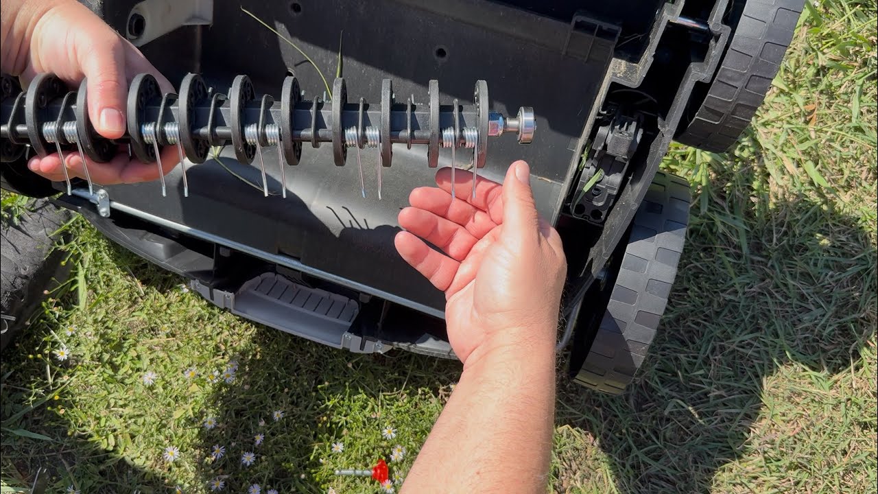 The Secret to a Perfect Lawn? This Electric Dethatcher! REVIEW - YouTube
