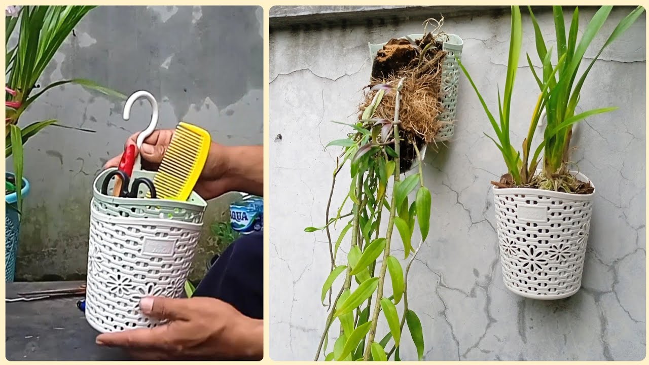 Pot Anggrek unik dari Barang Rumahan - YouTube