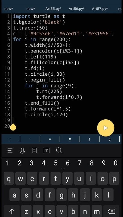 Python Turtle Graphic Design😜😜🥰🥰 Python Coding Status 😍 Shorts Programming Turtle Python