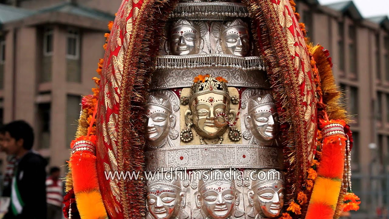 Statue of goddess Shri Devi Singh Vaahni - Mandi Shivratri Festival ...