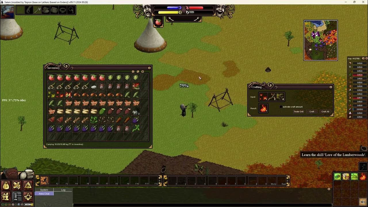 Salem the game - Tutorial area in january 2025 - YouTube