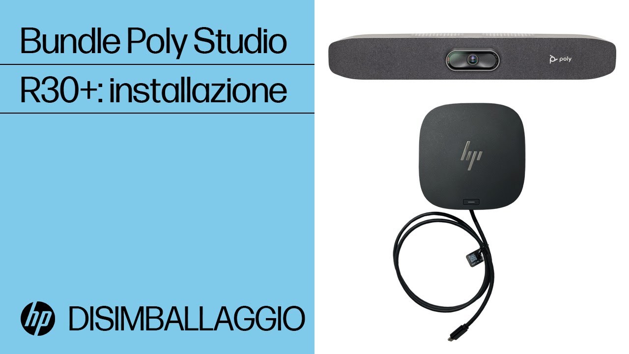 Bundle Poly Studio R30+: installazione | Accessori | HP Support - YouTube