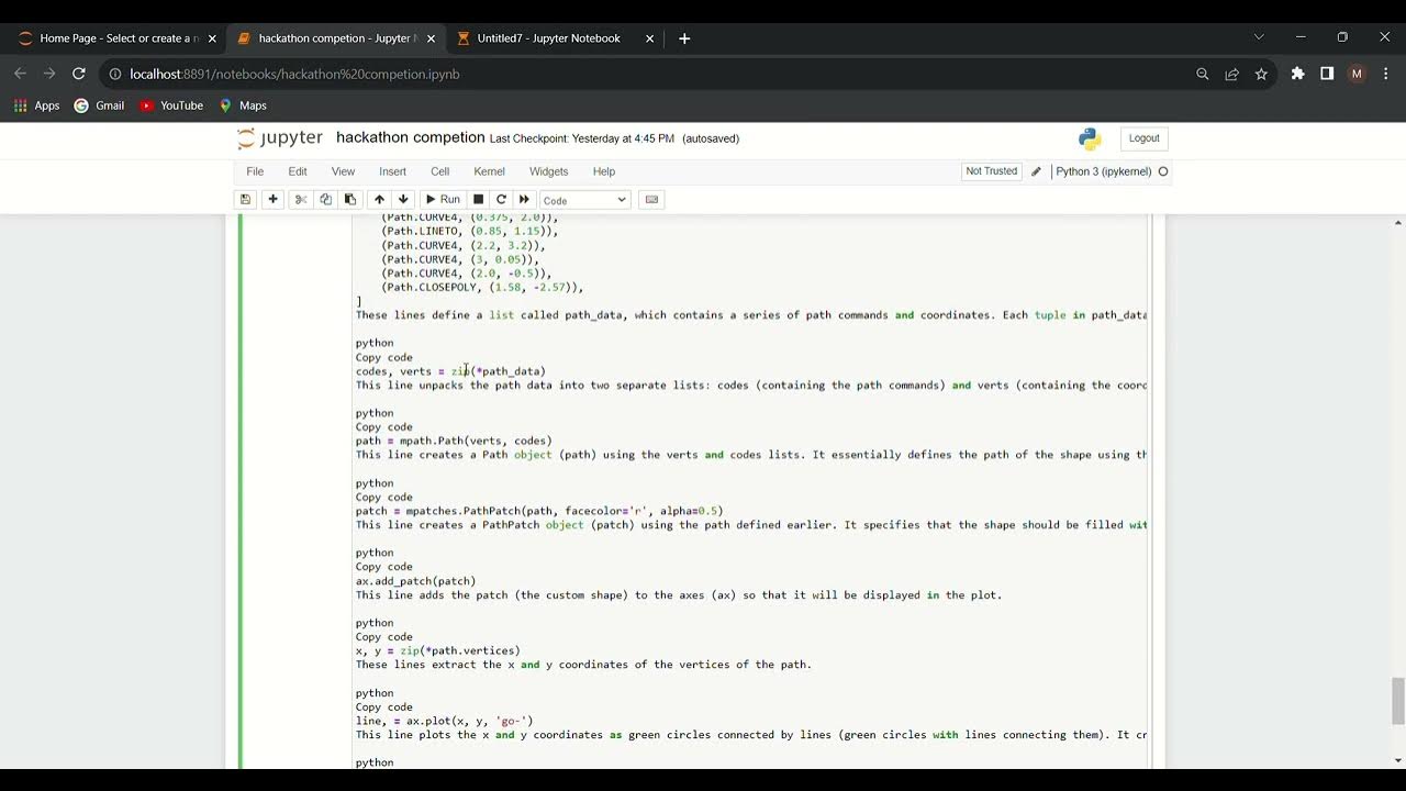 how to create path patches using matplotlib library python in telugu 2023 |please subscribe ...