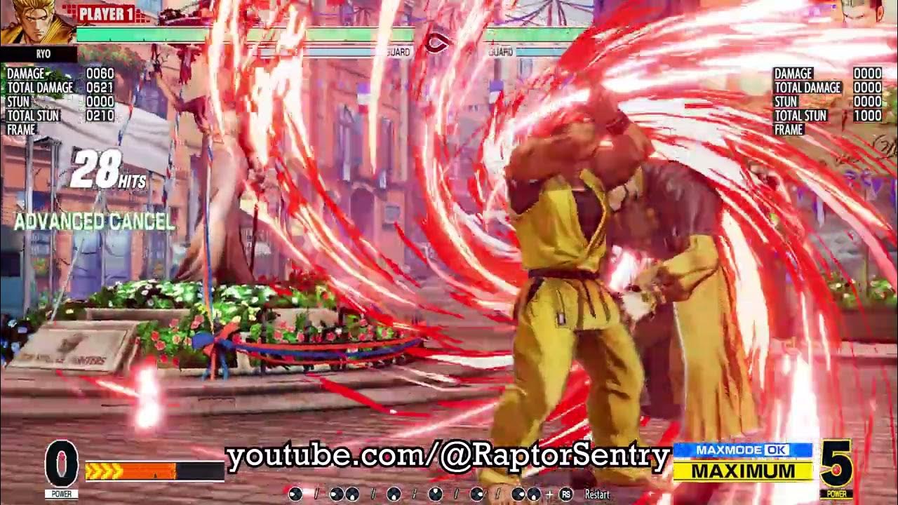 KOF XV New Patch 2.41 Ryo Stun TOD 100% 96 Hit Corner Combo (No Blue Max) - YouTube