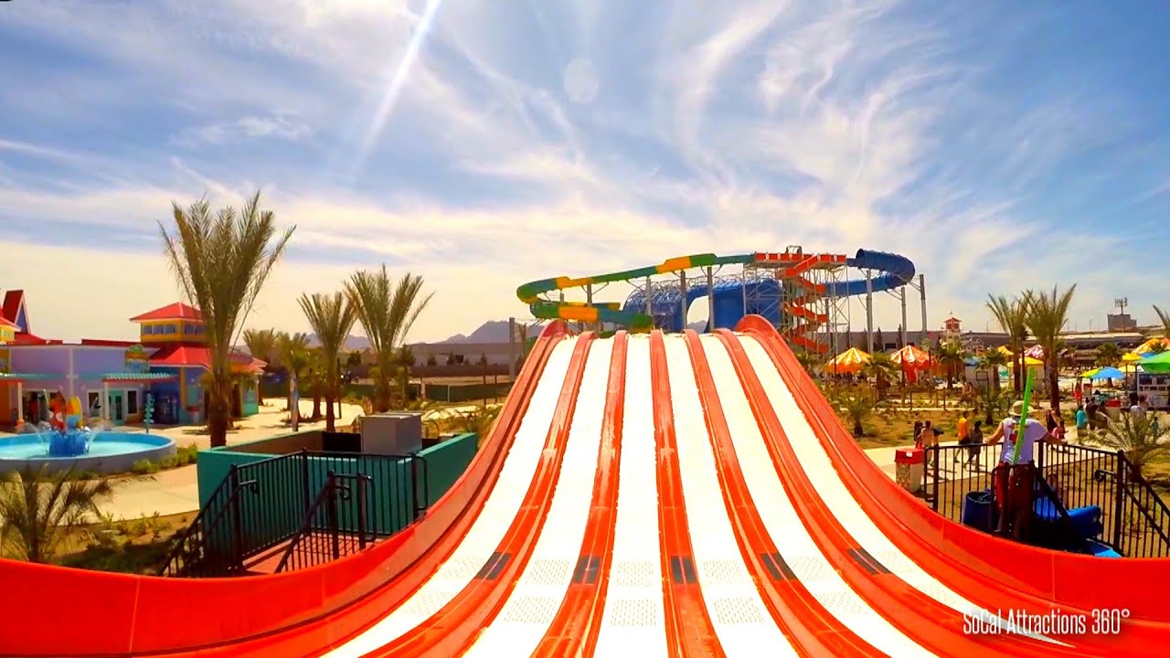 [HD] Surfin' USA Racing Water Slide w/ UPhill Slide - Cowabunga Bay ...