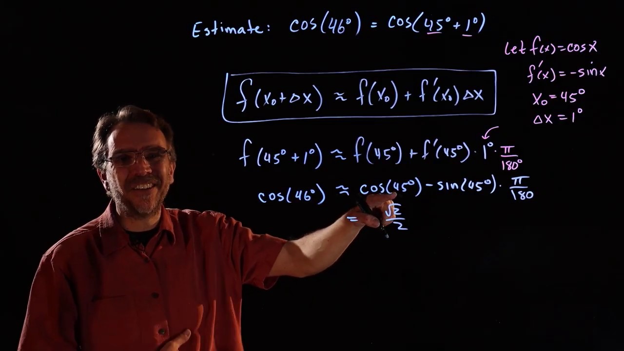Use An Appropriate Local Linear Approximation To Estimate Sqrt 65 With Formula Derivation Youtube