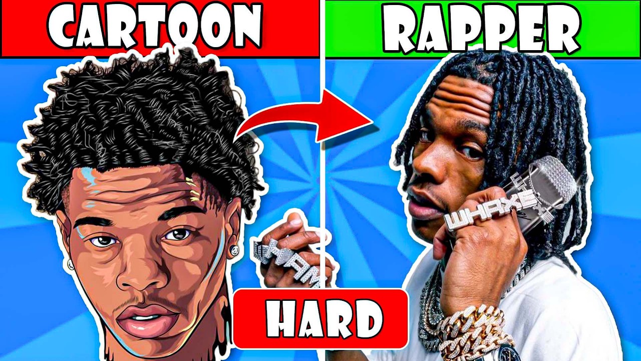 Guess The Rapper by their cartoon face😁👌| (99.9% Will Fail) Hard Rap ...