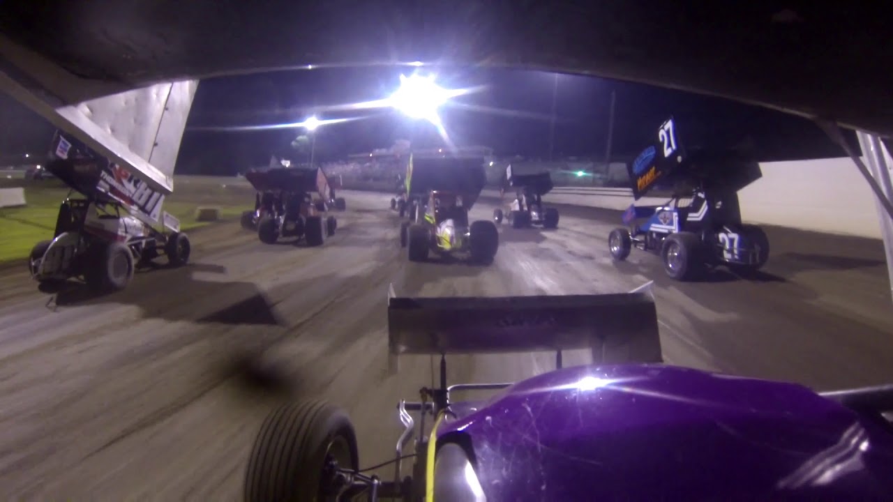 34 Raceway Sprint Car Opening Lap Flip - YouTube