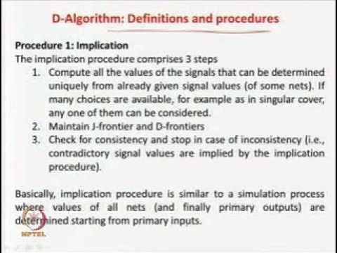 Mod-09 Lec-02 D-Algorithm-1 - YouTube