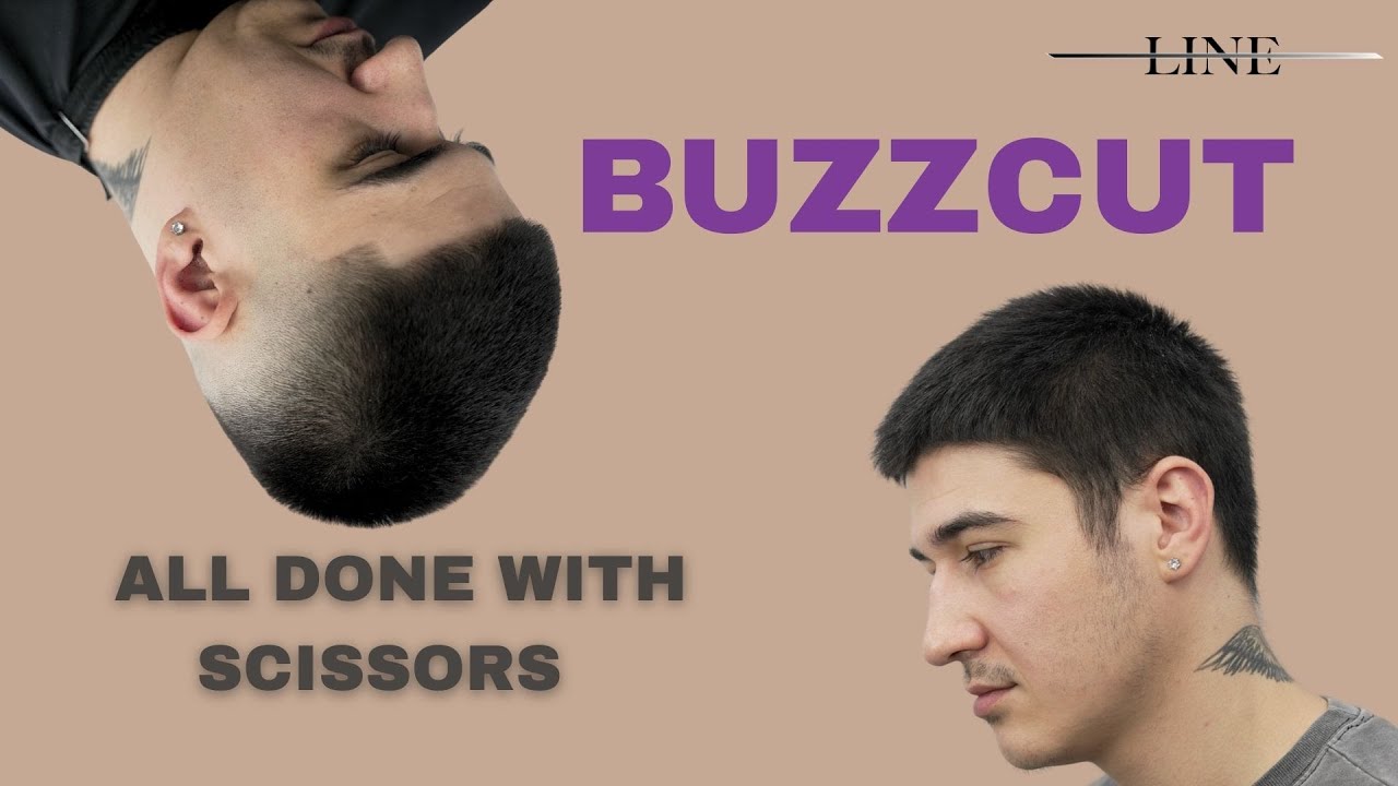 BUZZCUT WITH JUST SCISSORS AND COMB - YouTube