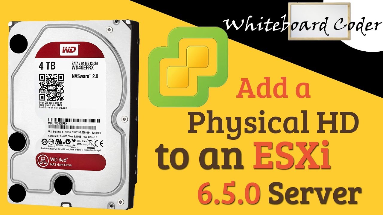 Add a Physical Hard Drive to an ESXi 6.5 Server - YouTube
