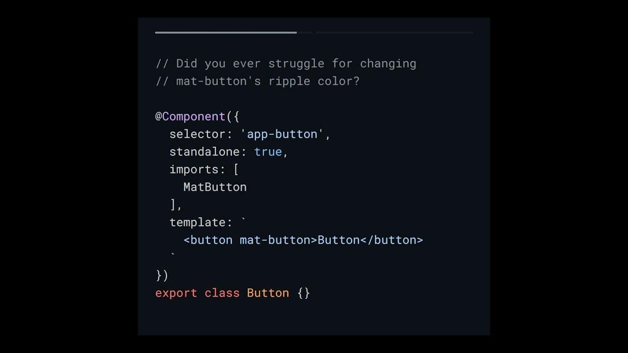 How to change ripple color of Angular Material button? #coding #angularmaterial #angular # ...