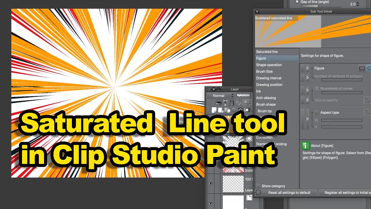 Clip Studio Paint : How To Saturated Line Tool / Zoom Basics Ttorial ...