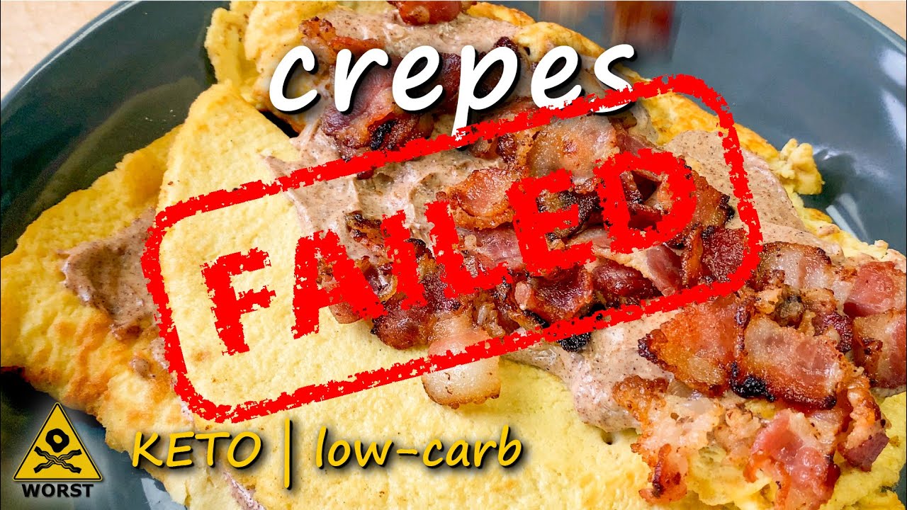 Cinnamon Sugar Cream Cheese Crepes with Bacon | Failed Recipe | KETO ...