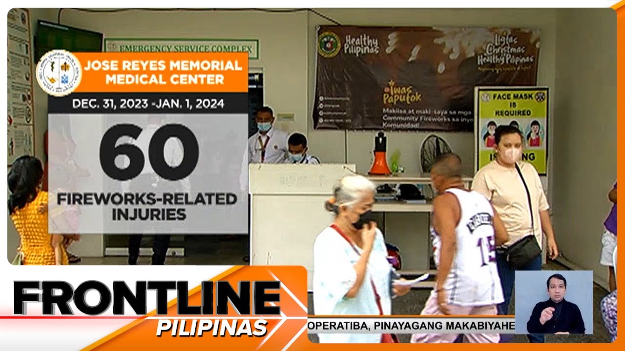 Bilang ng mga naputukan na isinugod sa JRRMMC, umakyat na sa 60 ...