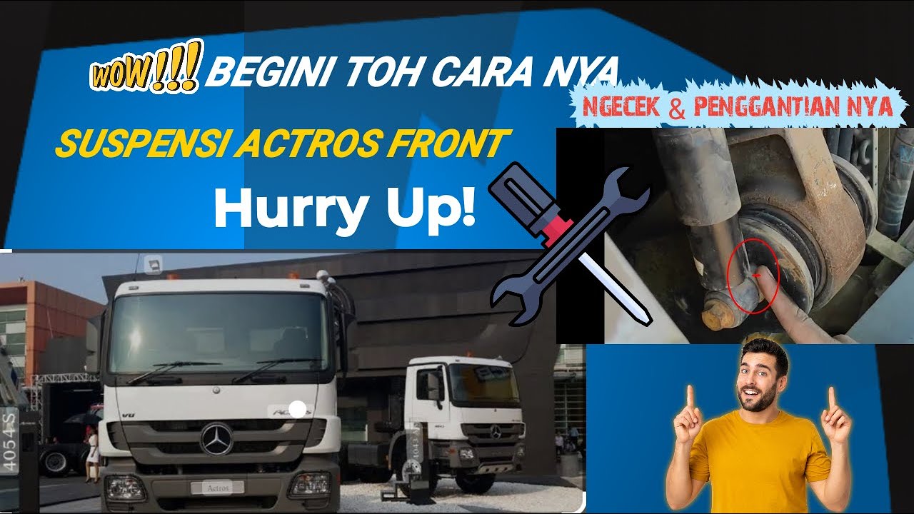 cara mengganti suspensi cabin mercy actros 4143,4843&4054 tipe bush ...