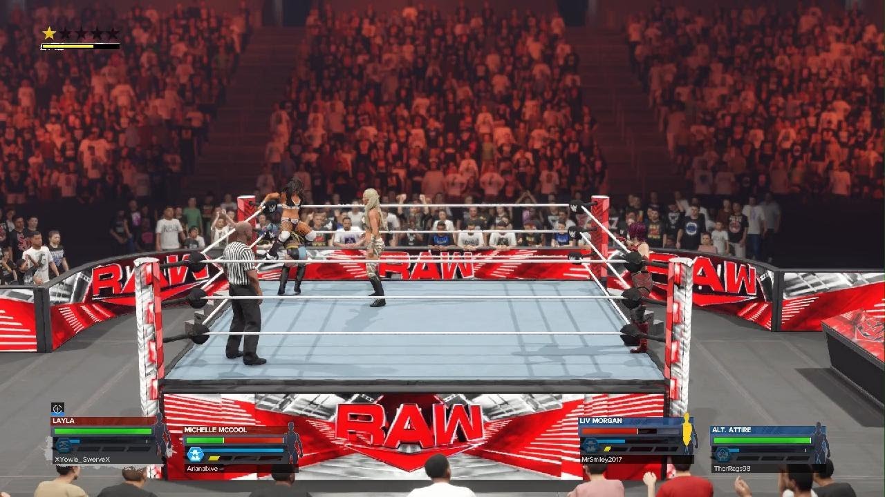 Laycool vs Liv and Raquel Womens Tag Team Championship - YouTube