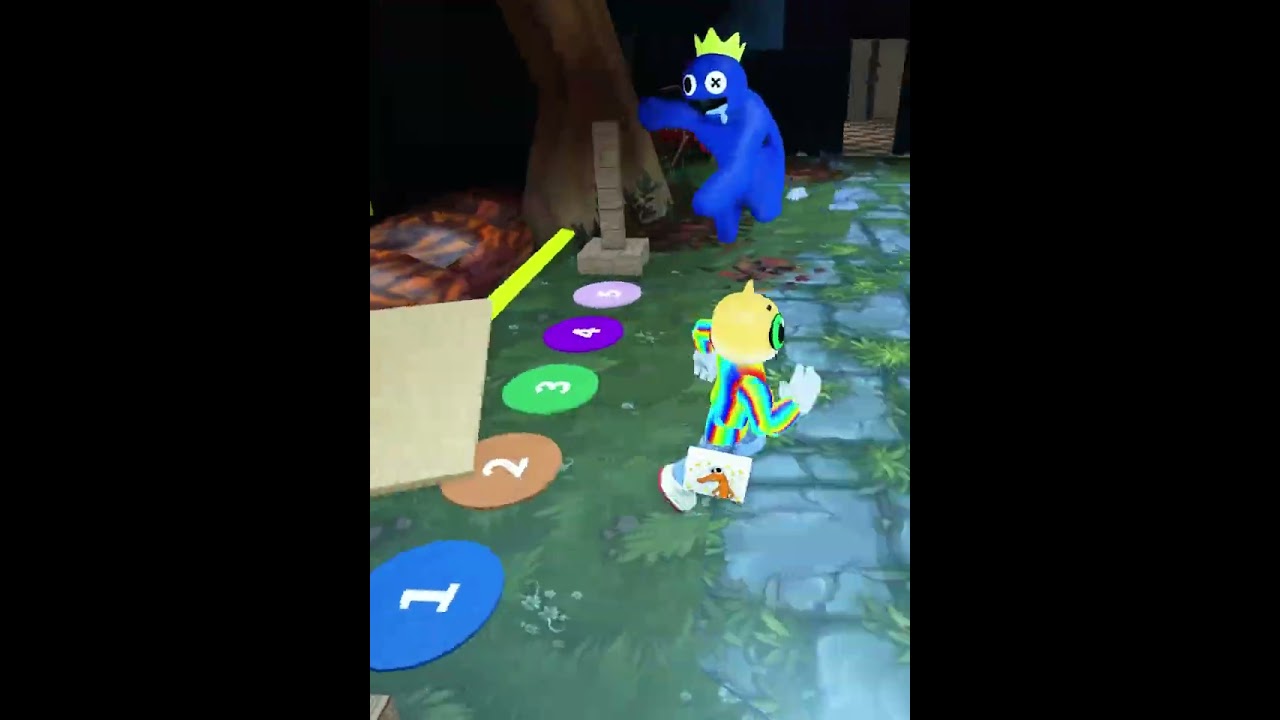 GAME rainbow friends roblox playing catch up with the blue monster # ...