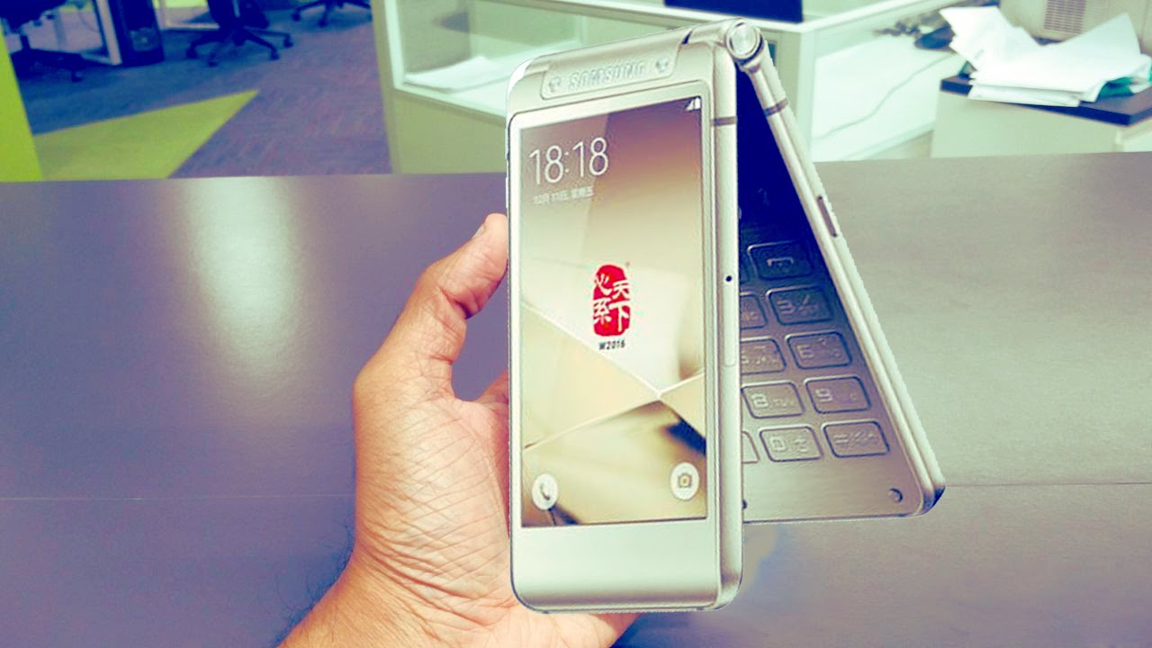 Samsung W2016 New Flip SmartPhone First Look ᴴᴰ - YouTube