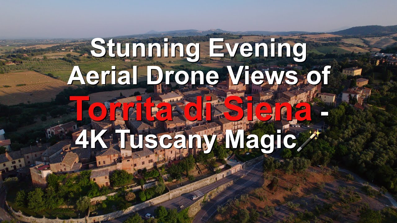 Stunning Evening Aerial Drone Views of Torrita di Siena | 4K Tuscany ...