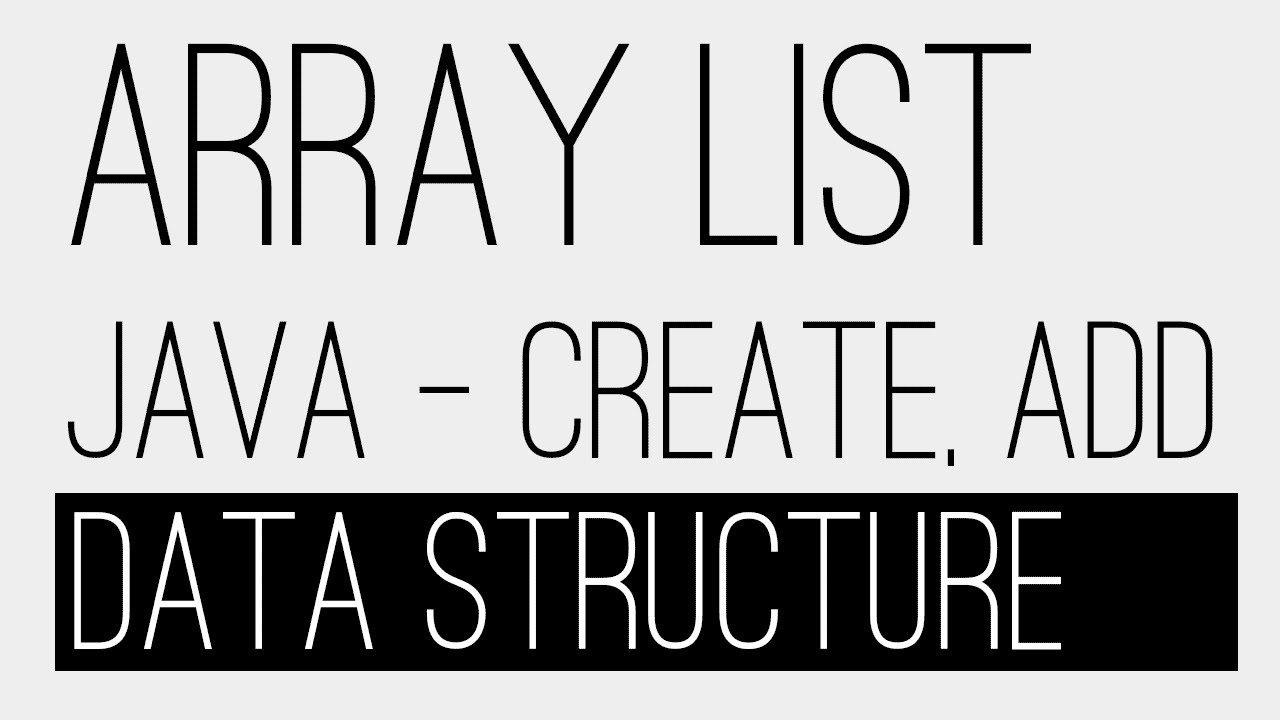 Array List Java 구현 1 Create Add Data Structure Youtube