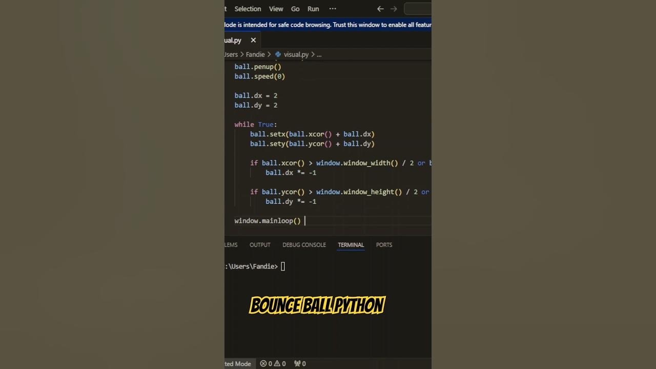 bounce ball python animation - YouTube