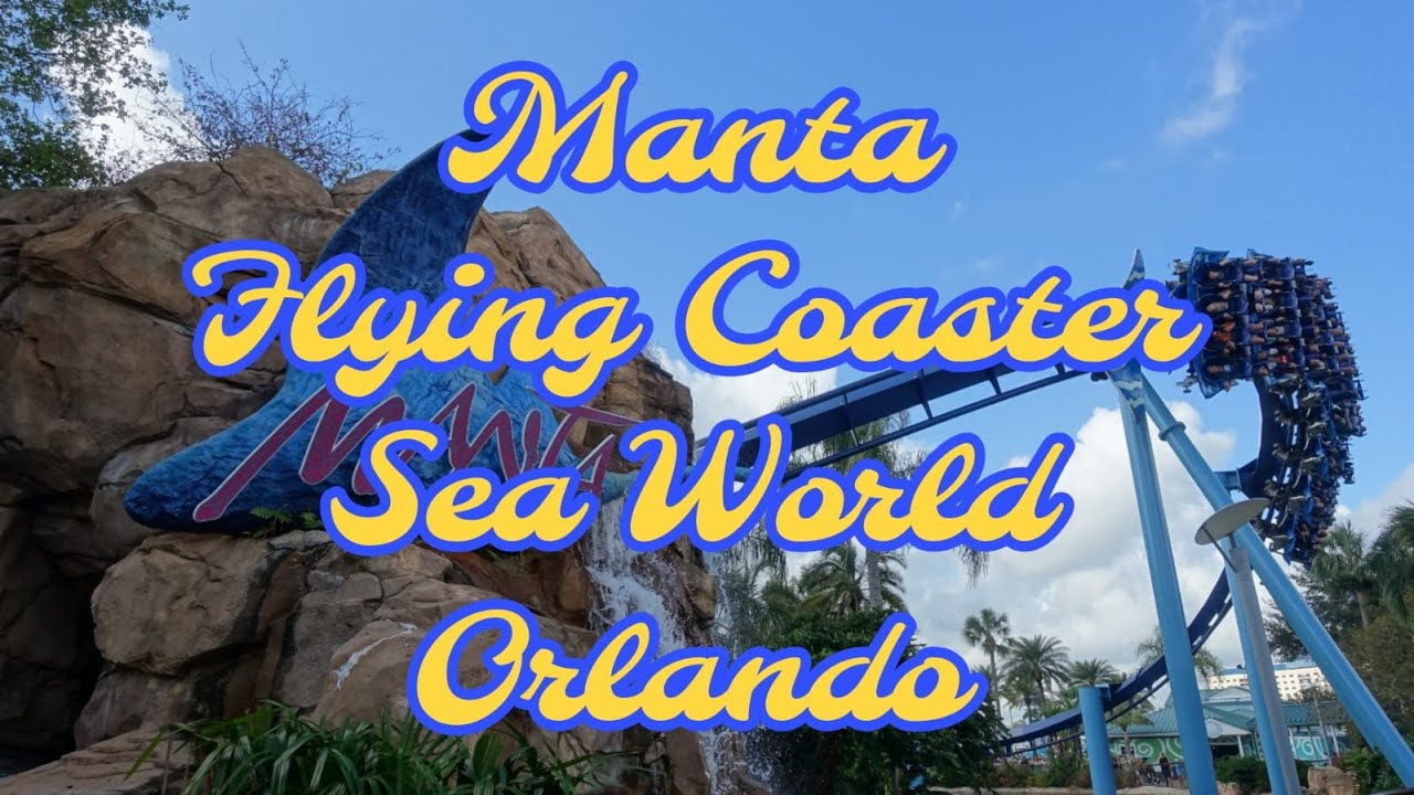 Manta Flying Coaster by Sea World On/Off Full Ride - YouTube