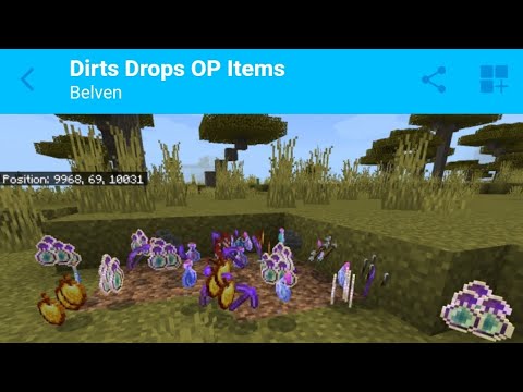 minecraft but dirts drops op items | op level loot netherite armour op ...