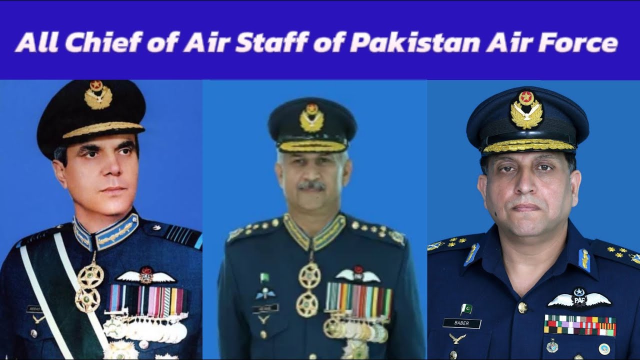 All Chief of Air Staff of Pakistan Air Force from 1947 to 2024 - YouTube
