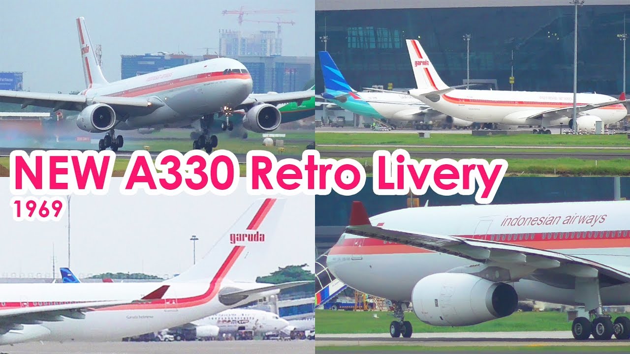NEW!! Garuda Indonesia A330 Retro Livery 1969 - PK-GHD, Soekarno-Hatta ...